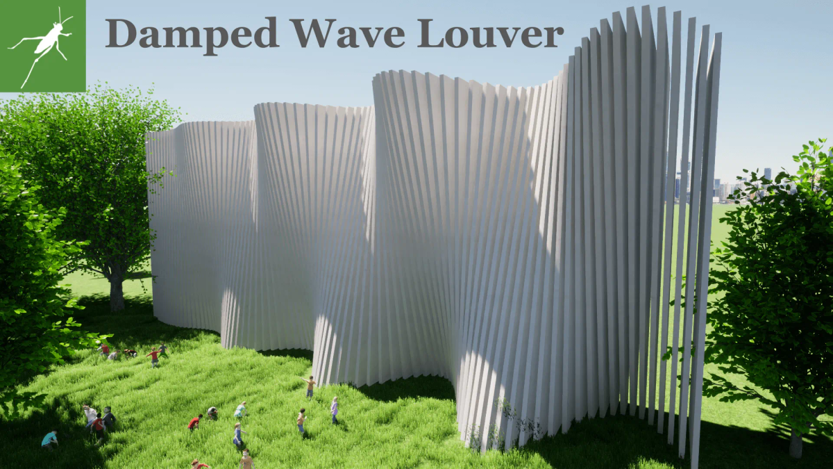 【Grasshopper Tutorial】 Damped Wave Louver | STUDIO TAMA