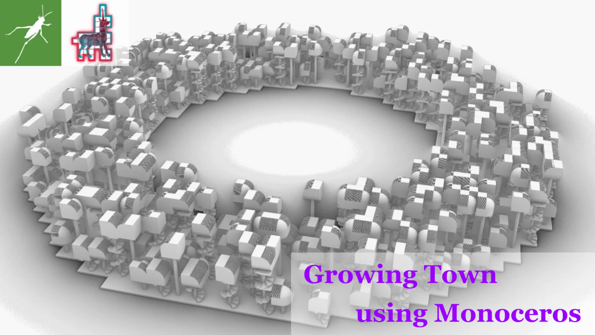 【Grasshopper Tutorial】 Growing Town using Monoceros | STUDIO TAMA