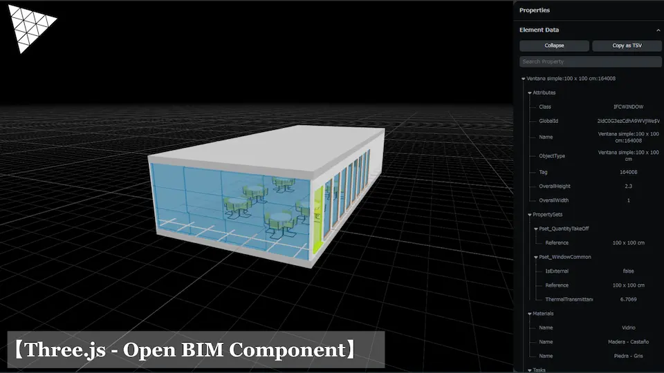 【Three.js-OpenBIM Component】Open BIM Componentでifcデータを扱う | STUDIO TAMA