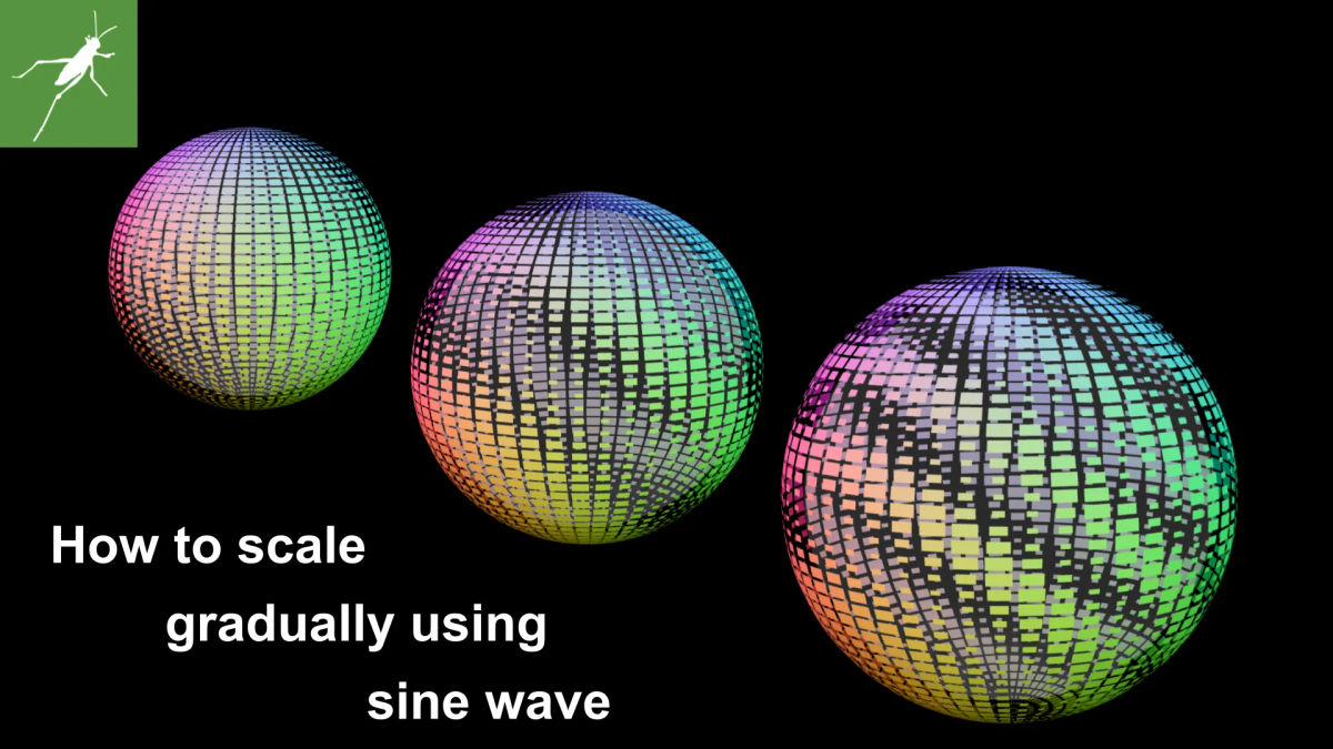 【Grasshopper】 How to scale gradually using sine wave | STUDIO TAMA
